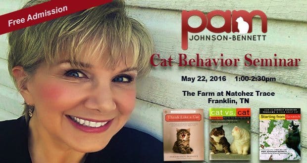 Pam to speak at cat behavior seminar - Cat Behavior Associates